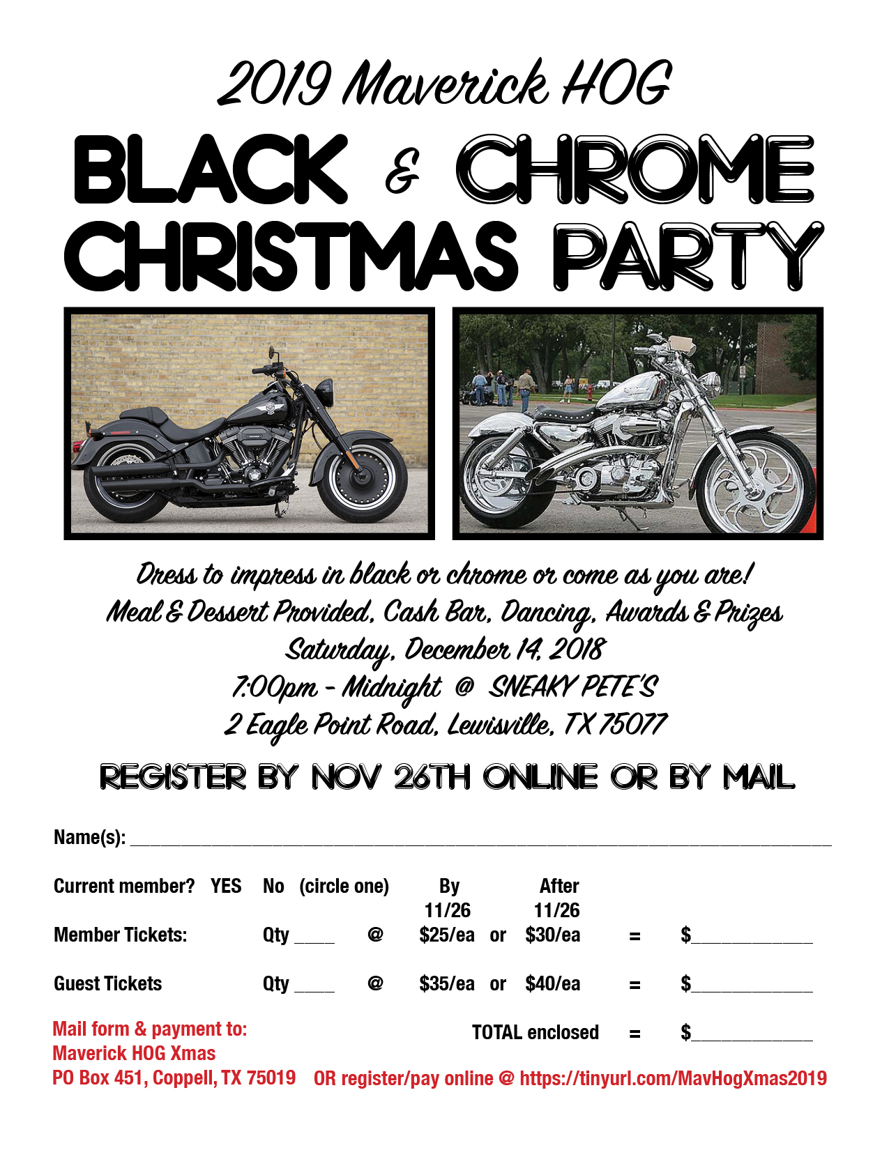 Event Flyers - Maverick Chapter Dallas,Texas Harley Owners Group