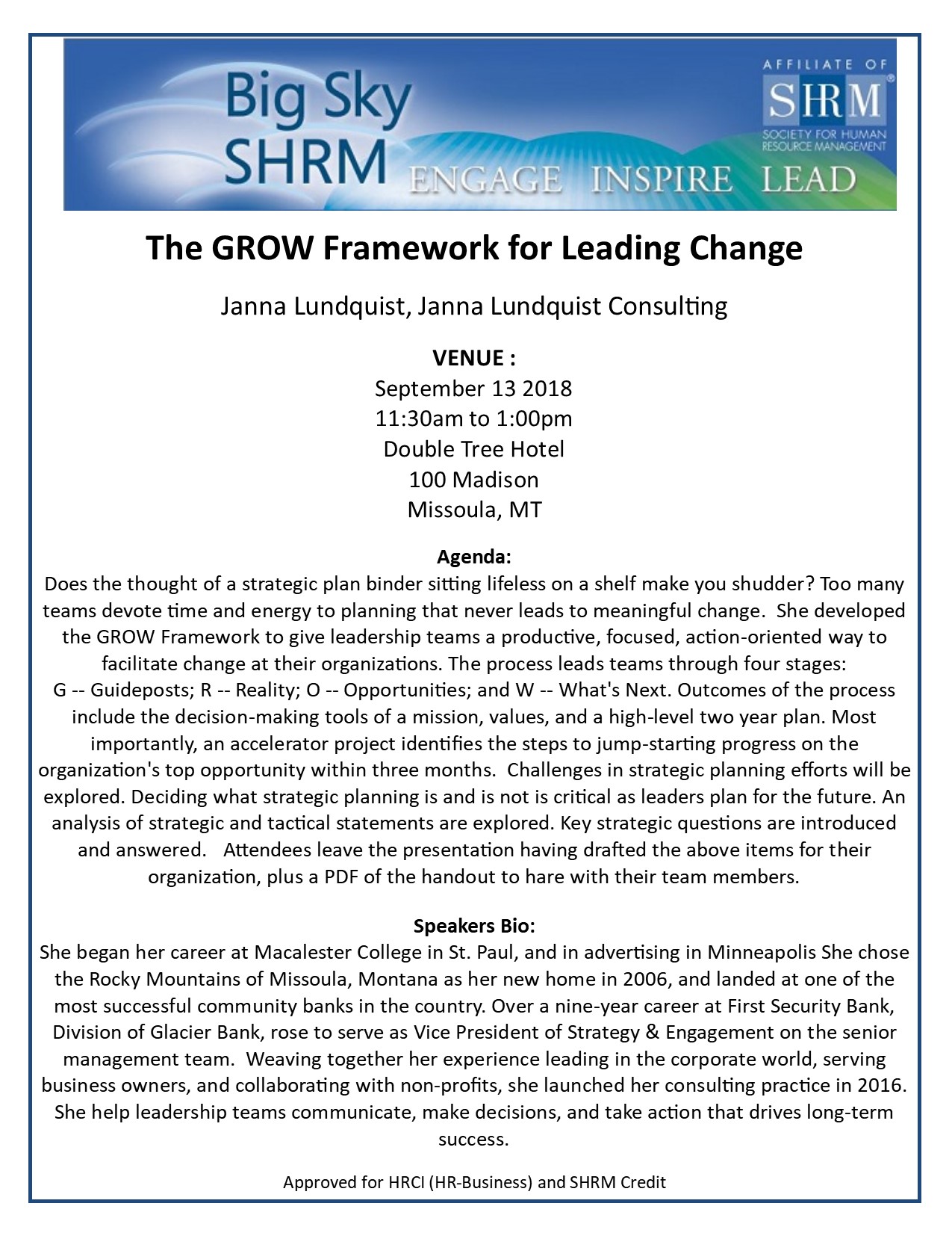Professional Development Hour - The GROW Framework for Leading Change ...