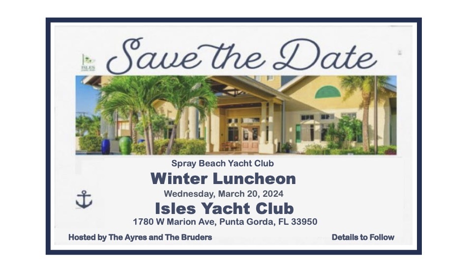 SBYC Winter Luncheon 2024 - Events - Spray Beach Yacht Club