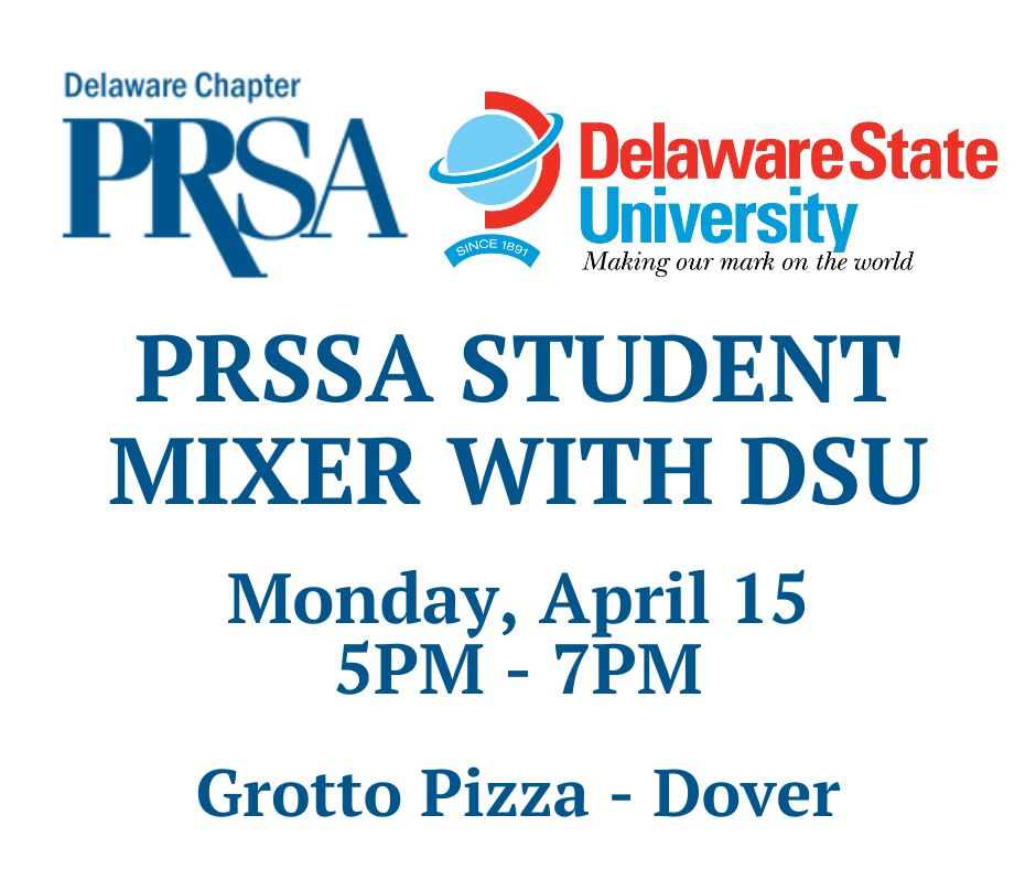 PRSSA Student Mixer with DSU - Meet a Mentor - Upcoming Events - PRSA Delaware