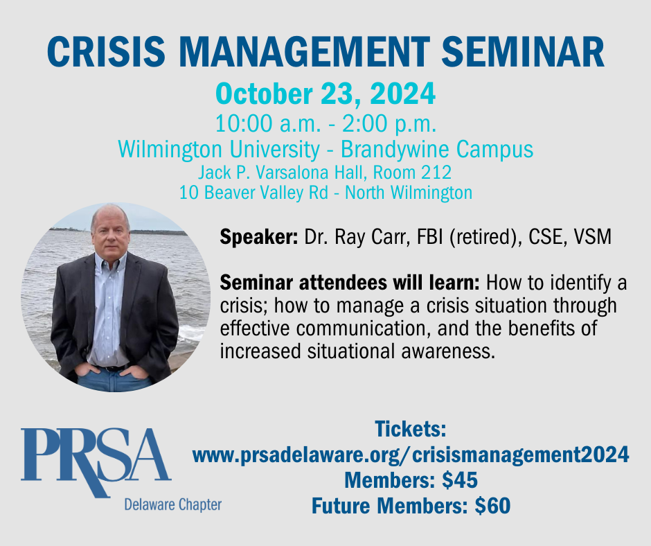 Crisis Managment Seminar - Upcoming Events - PRSA Delaware