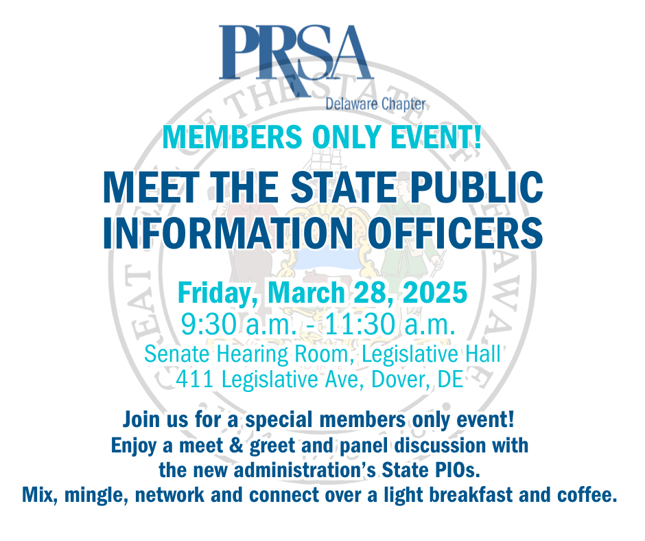 Members Only: Meet The PIOs - Upcoming Events - PRSA Delaware