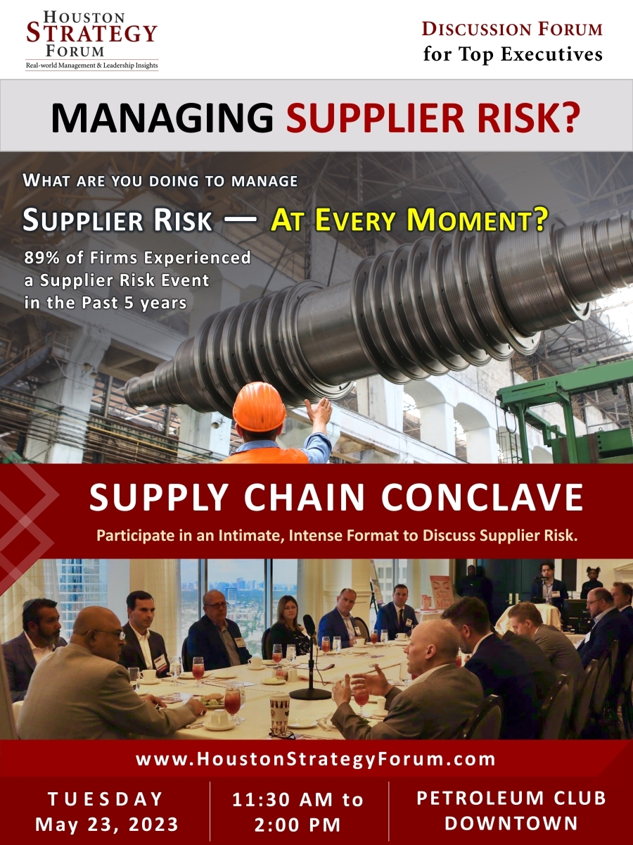 2023 May Supply Chain Conclave - Houston Strategy Forum