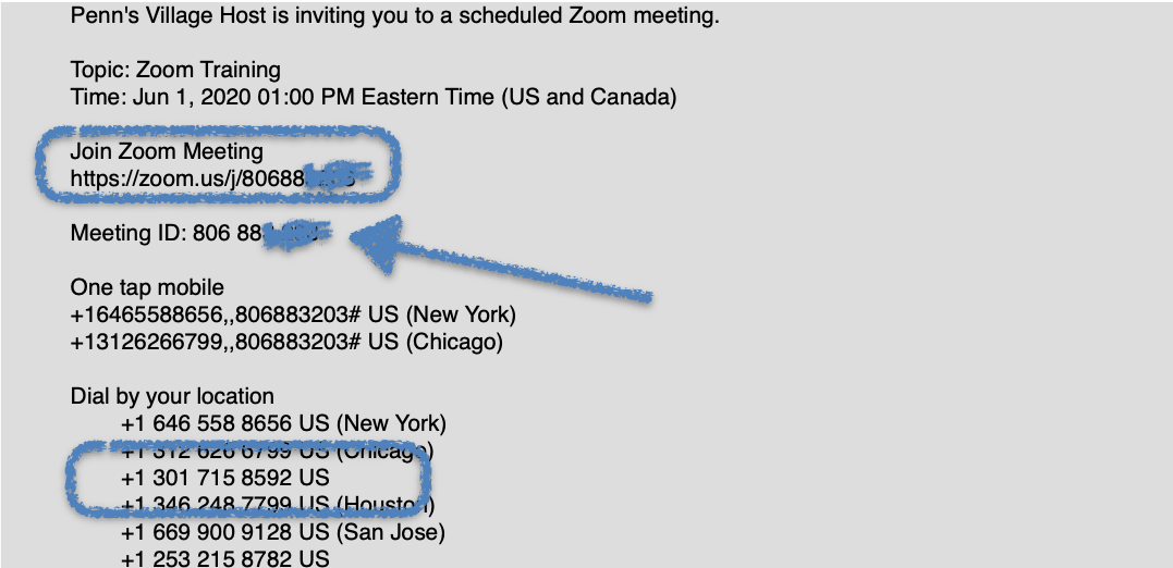 Zoom Email Invite
