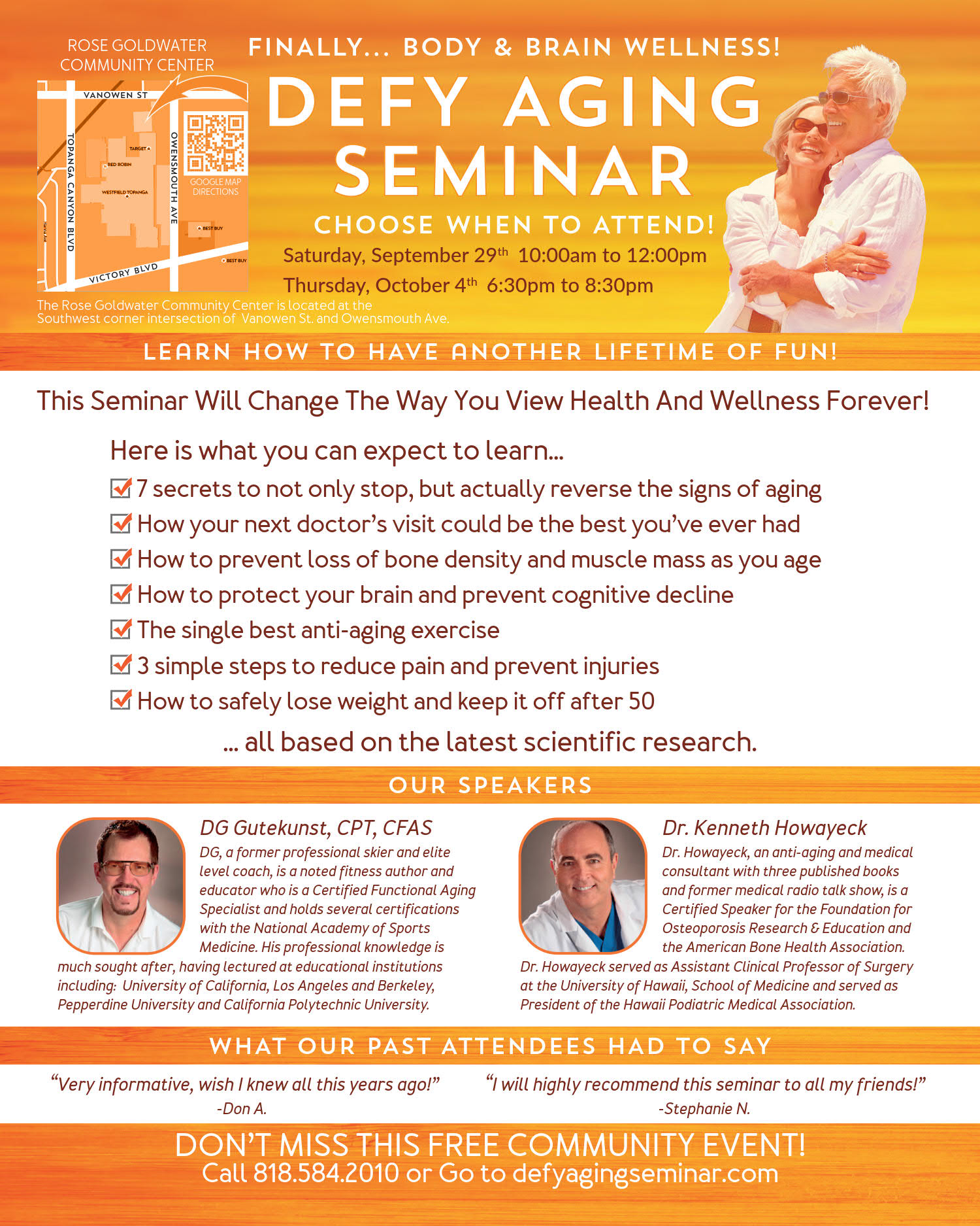Defy Aging Seminar - Events - Foundation for Senior Services