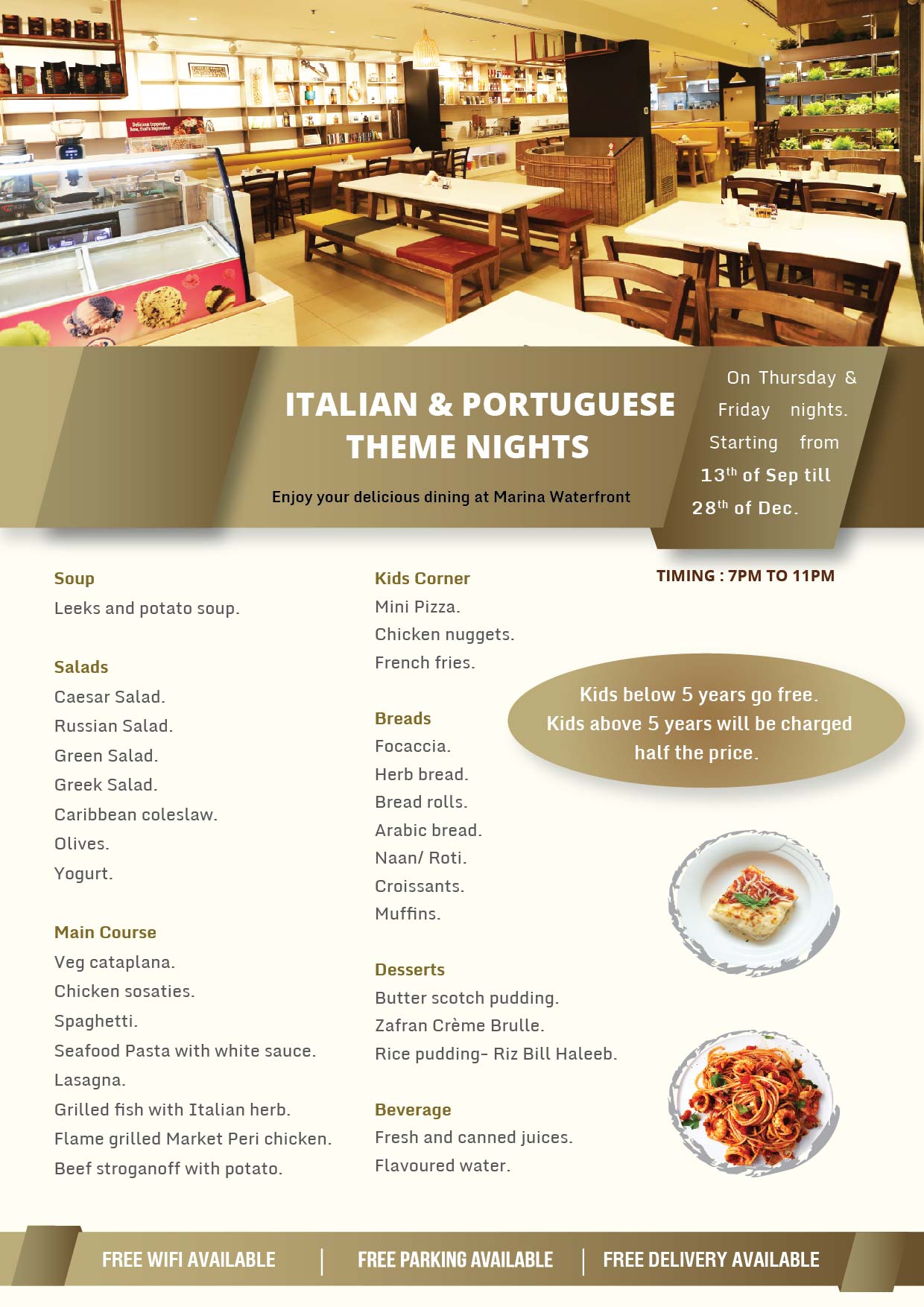 Italian or Portuguese Theme Nights | Cobone Offers