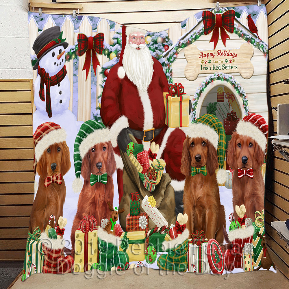 Irish Red Setter Quilt Dog Bedding Personalized Christmas Gift Many ...