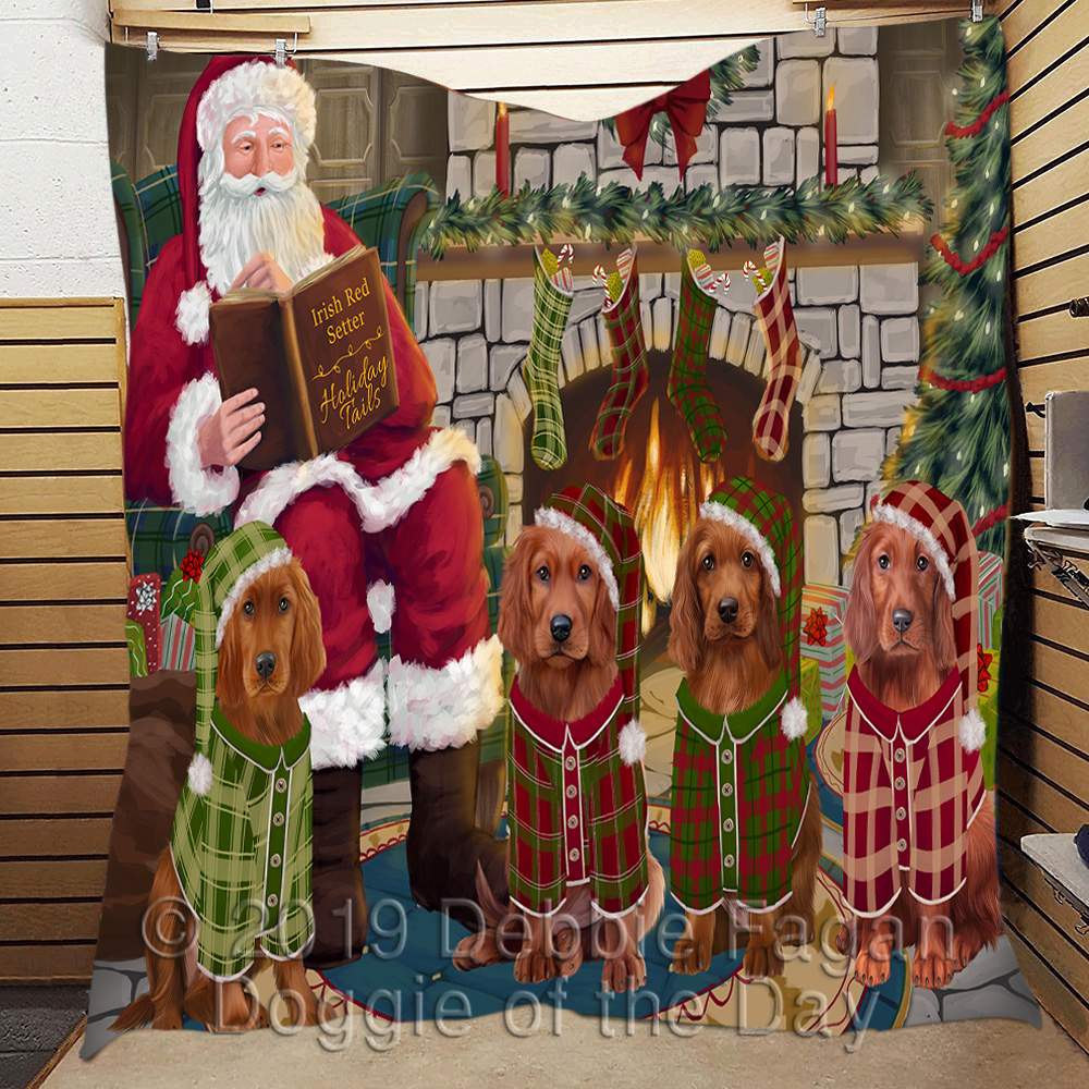 Irish Red Setter Quilt Dog Bedding Personalized Christmas Gift Many ...