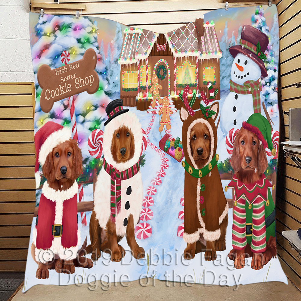 Irish Red Setter Quilt Dog Bedding Personalized Christmas Gift Many ...