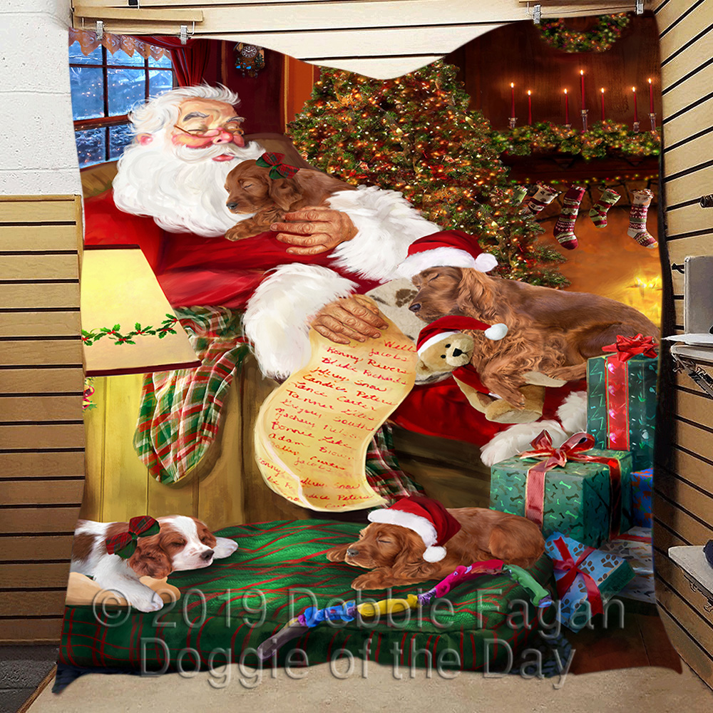 Irish Red Setter Quilt Dog Bedding Personalized Christmas Gift Many ...