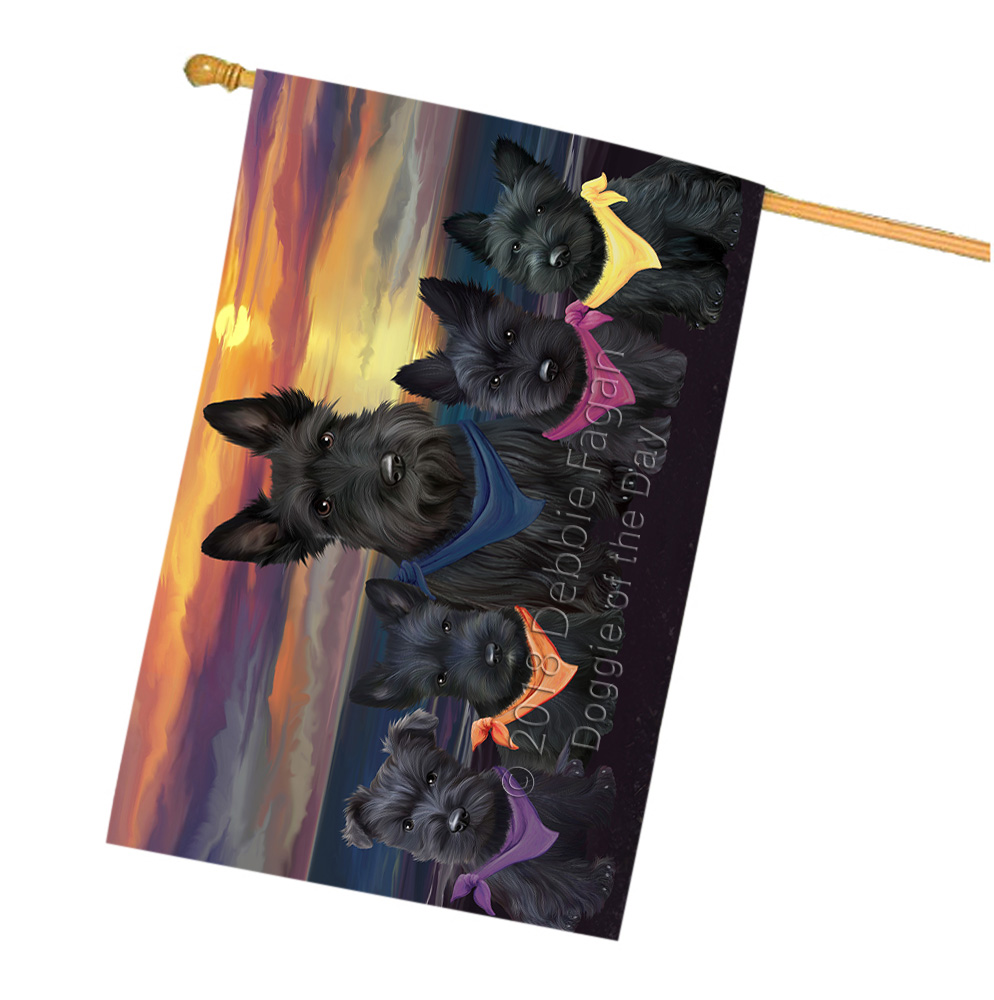 Scottish Terrier Dog House Flag Holiday Double Sided 28"x40" Many ...