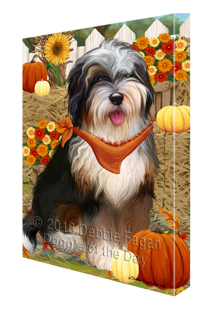 Fall Autumn Greeting Dog Cat Pet Photo Lovers Canvas Wall Art D?cor ...