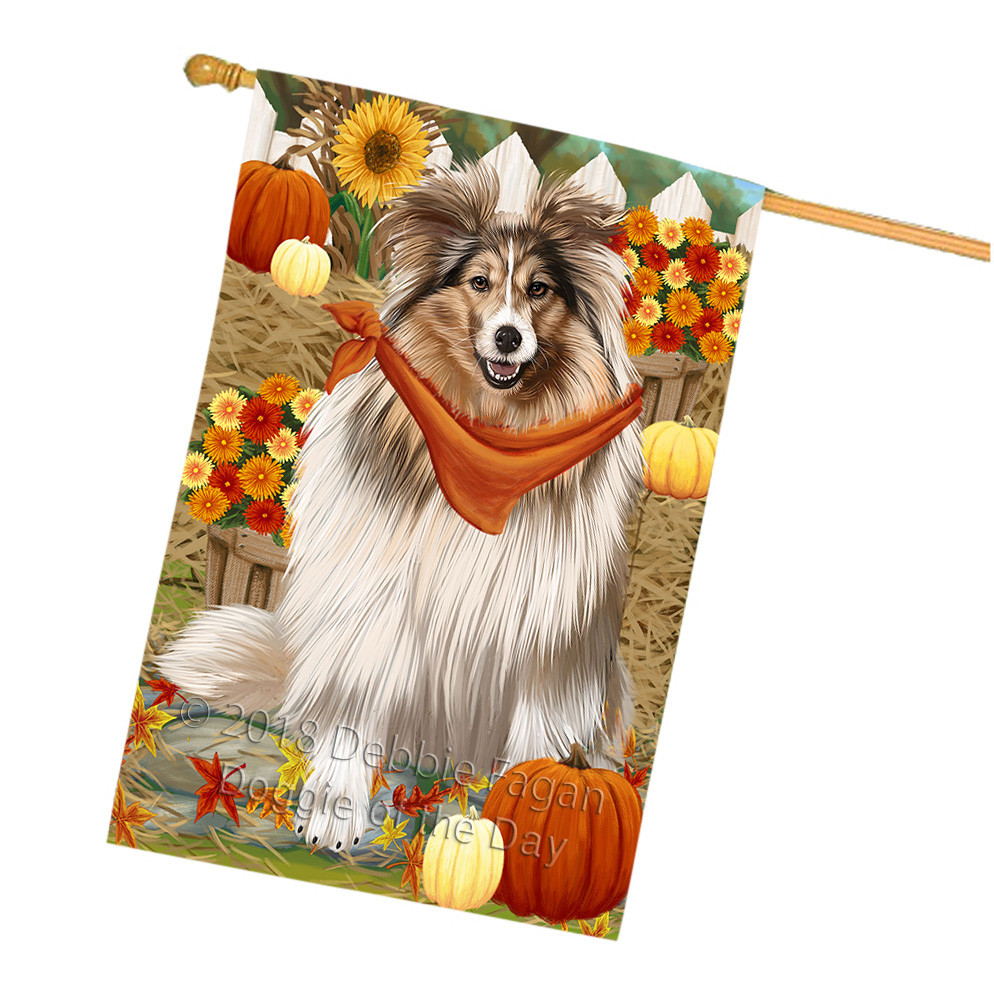 Shetland Sheepdog House Flag Holiday Double Sided 28"x40" Many Designs ...