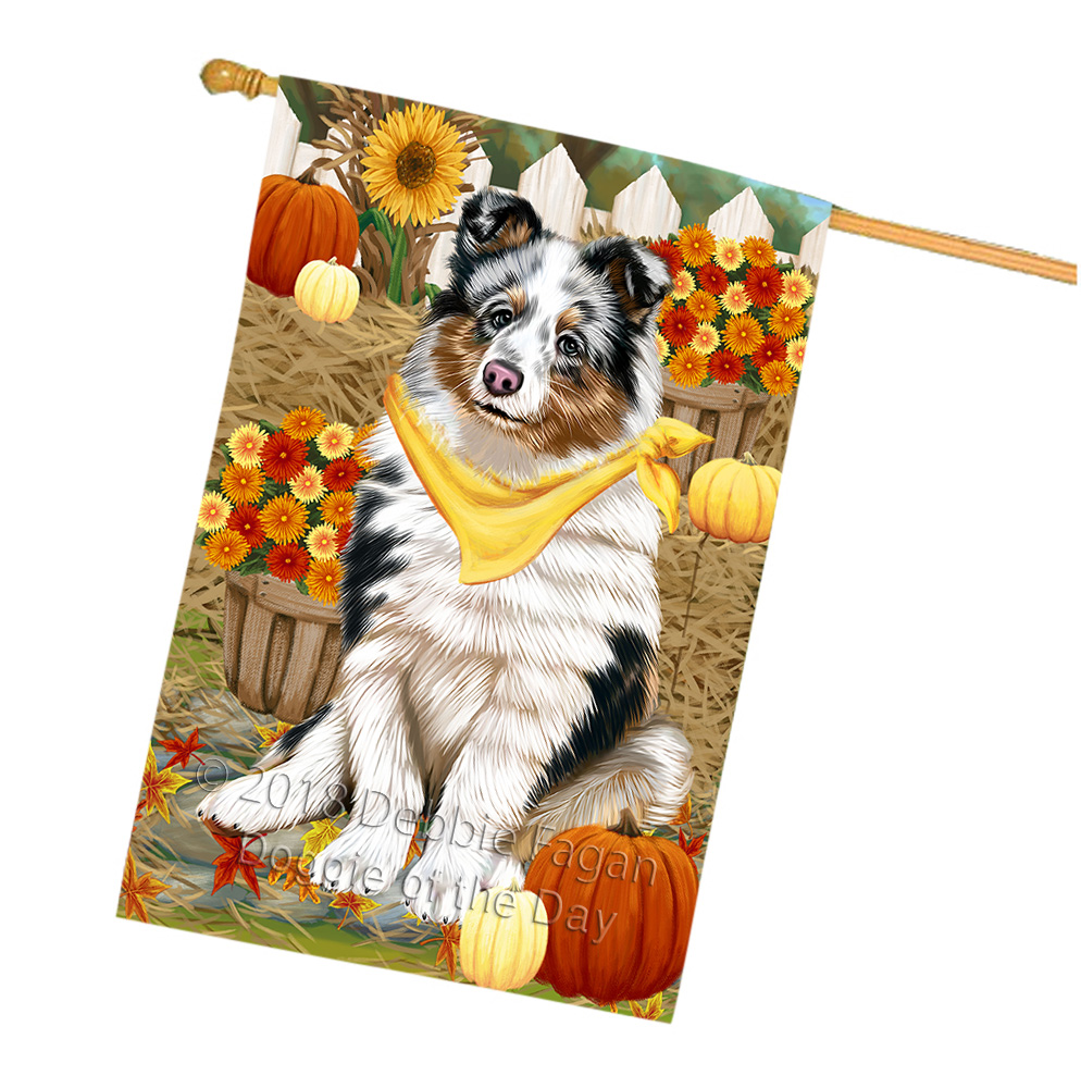 Shetland Sheepdog House Flag Holiday Double Sided 28"x40" Many Designs ...