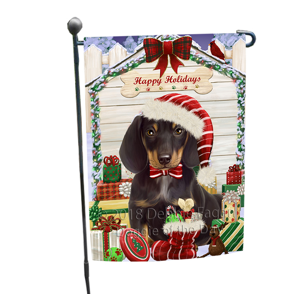Dachshund Dogs Garden Flag Personalized Double Sided Christmas Many ...