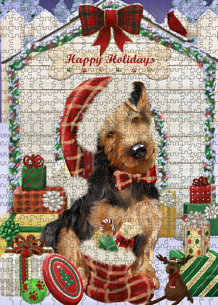 Christmas Dog Cat with Presents Pet Jigsaw Puzzle with Photo Tin 500pcs ...
