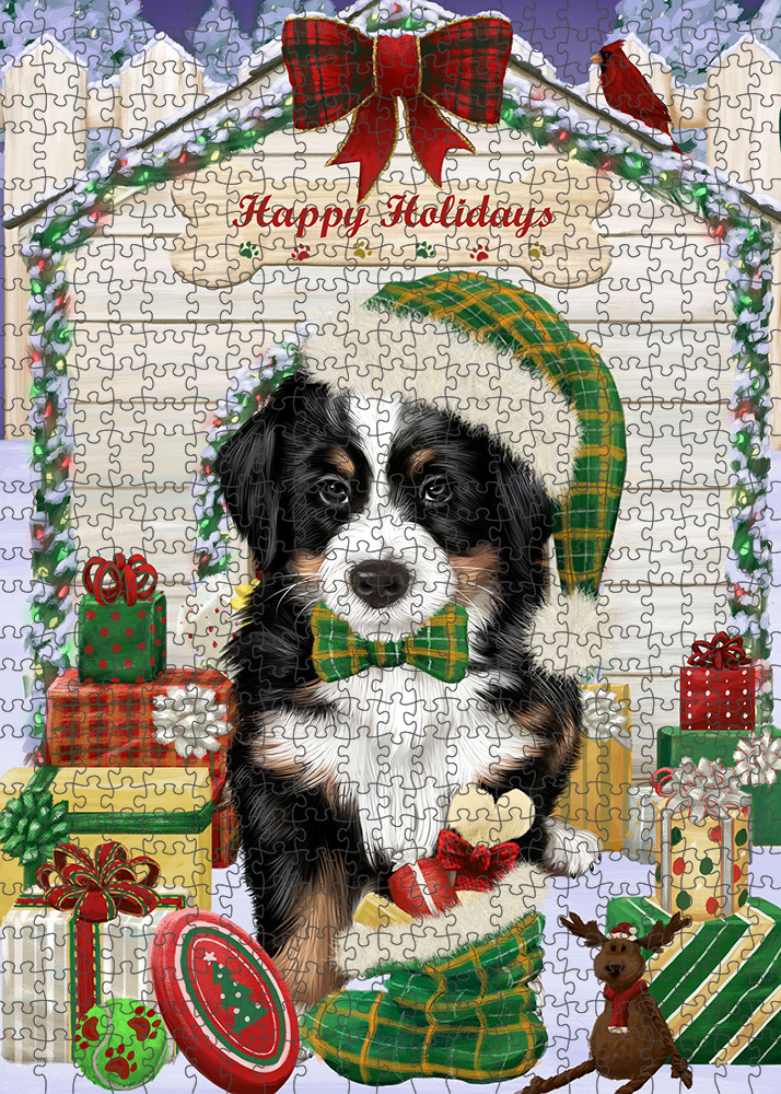 Christmas Dog Cat with Presents Pet Jigsaw Puzzle with Photo Tin 500pcs ...