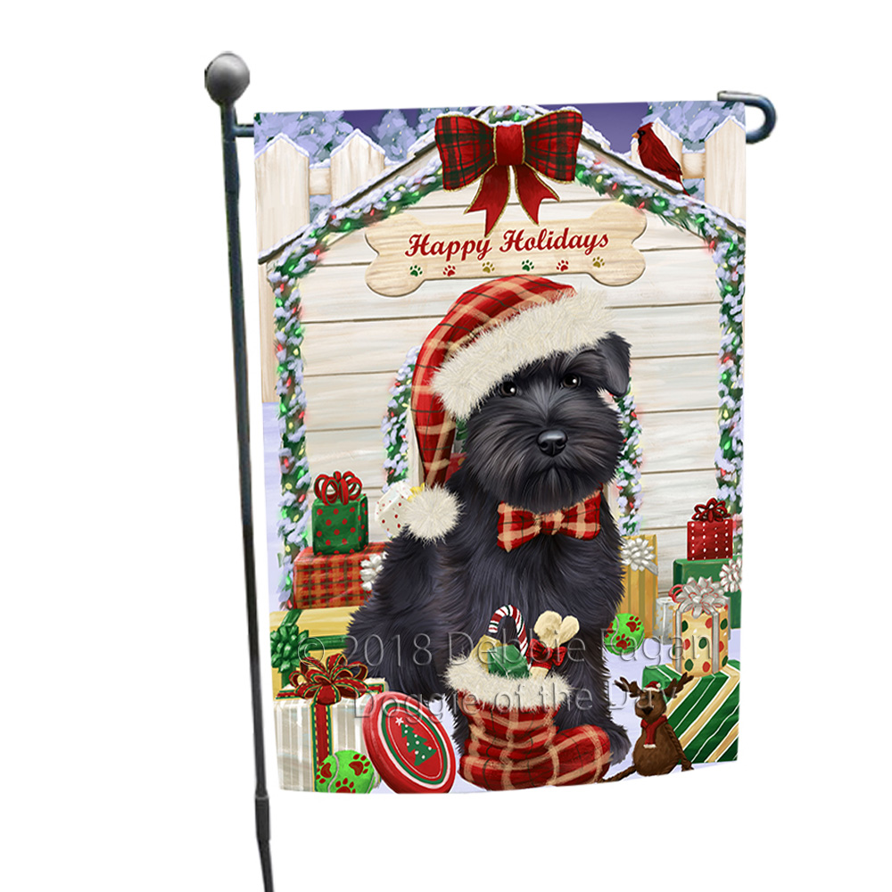 Schnauzer Dogs Garden Flag Personalized Double Sided Christmas Many ...