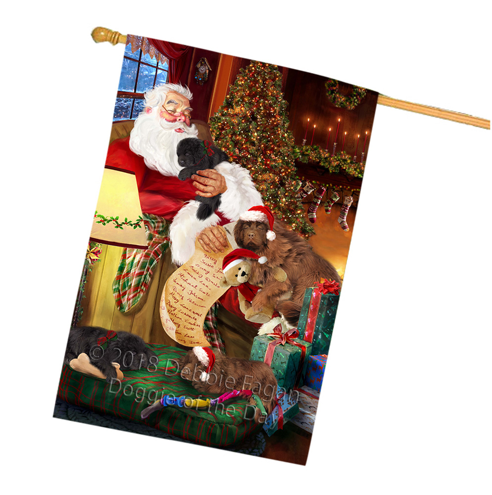 Newfoundland Dog House Flag Holiday Double Sided 28"x40" Many Designs ...