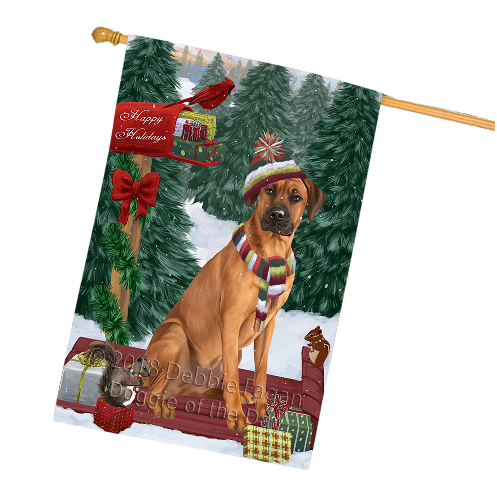 Rhodesian Ridgeback Dog House Flag Christmas Double Sided 28"x40" NWT ...