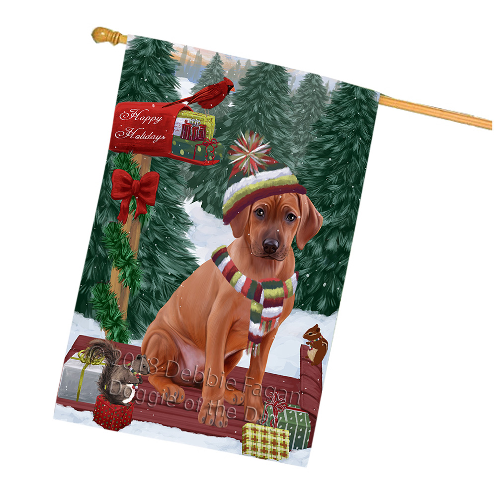 Rhodesian Ridgeback Dog House Flag Christmas Double Sided 28"x40" NWT ...