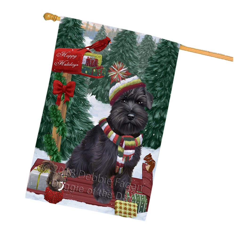 Schnauzer Dog House Flag Christmas Double Sided 28"x40" Many Designs ...