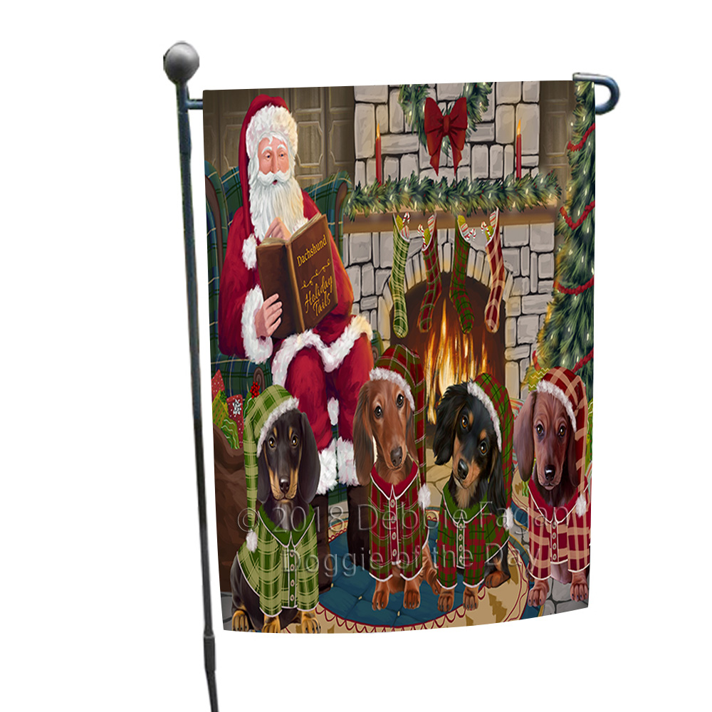 Dachshund Dogs Garden Flag Personalized Double Sided Christmas Many ...