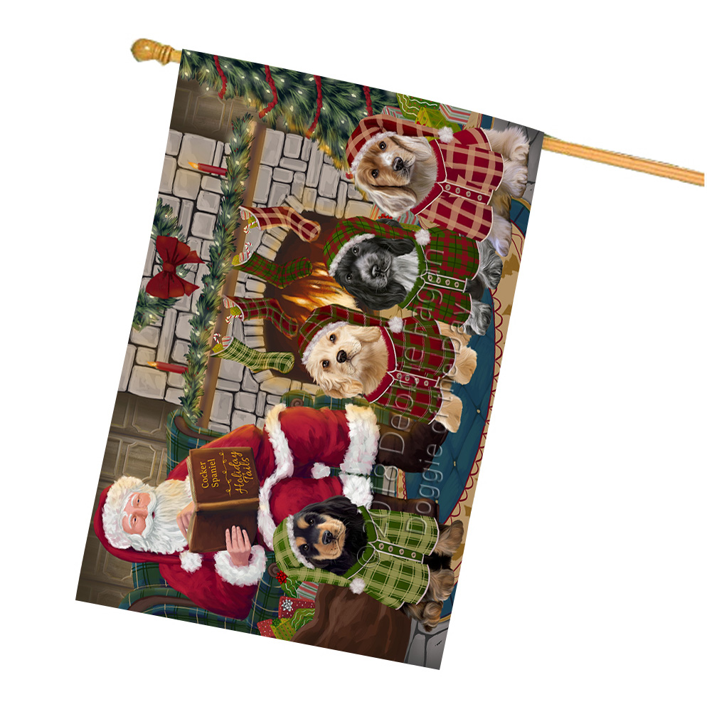Cocker Spaniel Dog House Flag Christmas Double Sided 28"x40" Many ...