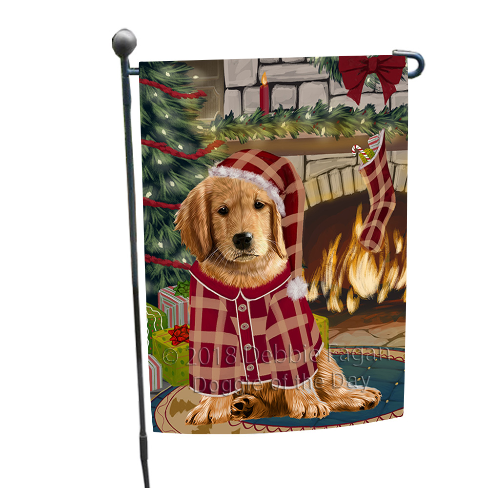 Golden Retriever Dogs Garden Flag Personalized Double Sided Christmas ...