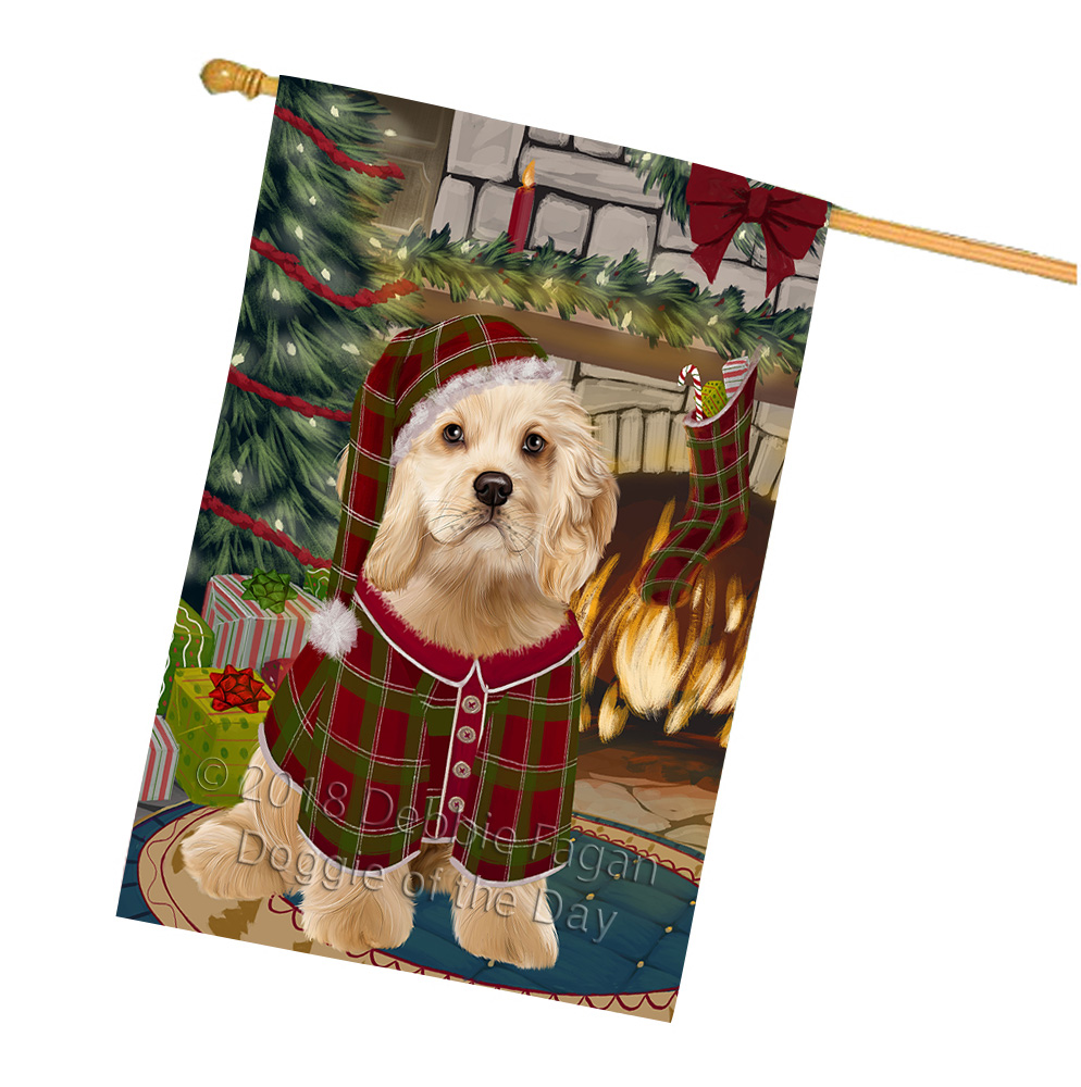 Cocker Spaniel Dog House Flag Christmas Double Sided 28"x40" Many ...