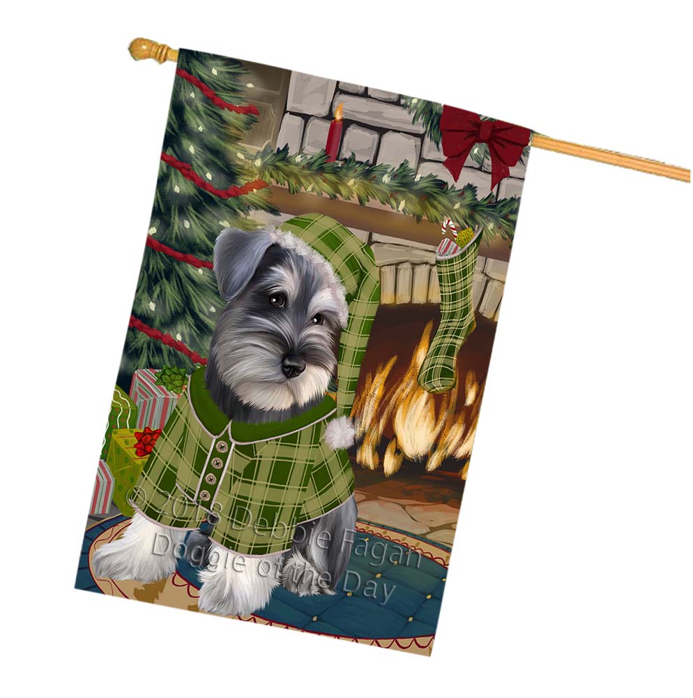 Schnauzer Dog House Flag Christmas Double Sided 28"x40" Many Designs ...