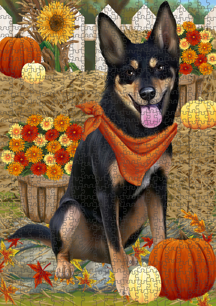 Fall Autumn Greeting Dog Cat Pet Jigsaw Puzzle Games for Adults 1000 Pc ...
