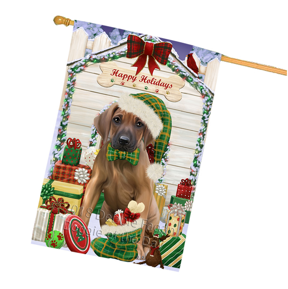 Rhodesian Ridgeback Dog House Flag Christmas Double Sided 28"x40" NWT ...
