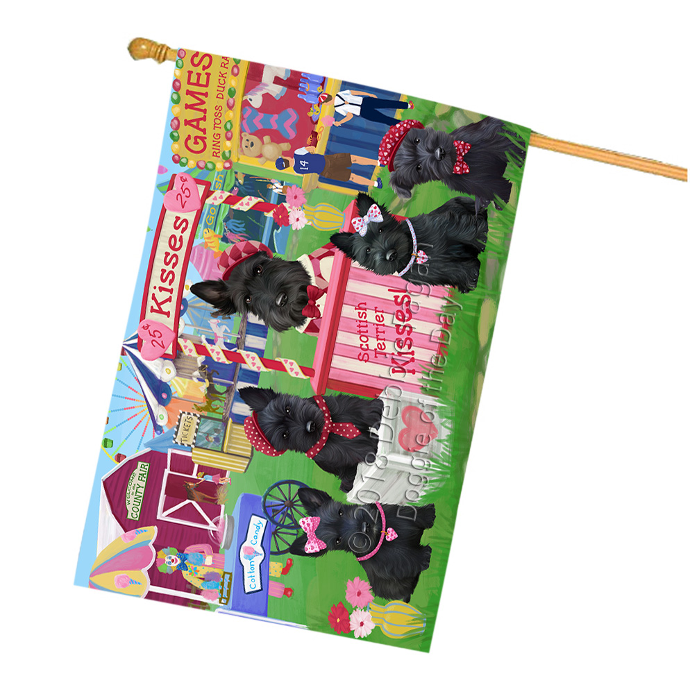 Scottish Terrier Dog House Flag Holiday Double Sided 28"x40" Many ...