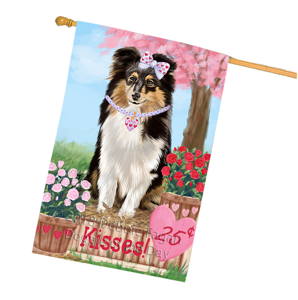 Shetland Sheepdog House Flag Holiday Double Sided 28"x40" Many Designs ...