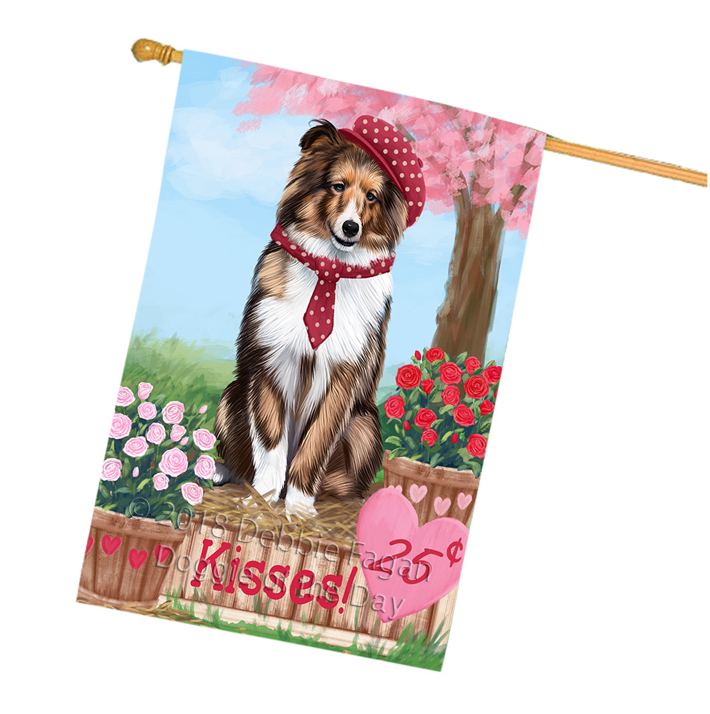 Shetland Sheepdog House Flag Holiday Double Sided 28"x40" Many Designs ...