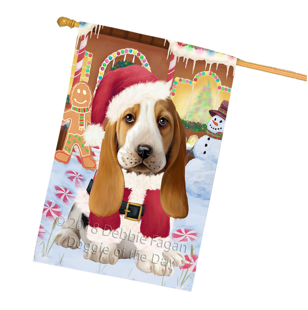 Basset Hound Dog House Flag Christmas Double Sided 28"x40" Many Designs ...