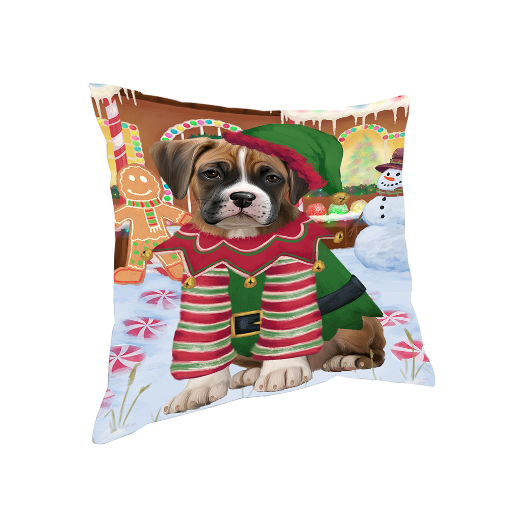Christmas Gingerbread Elf Dog Cat Pet Photo Throw Decorative Travel ...