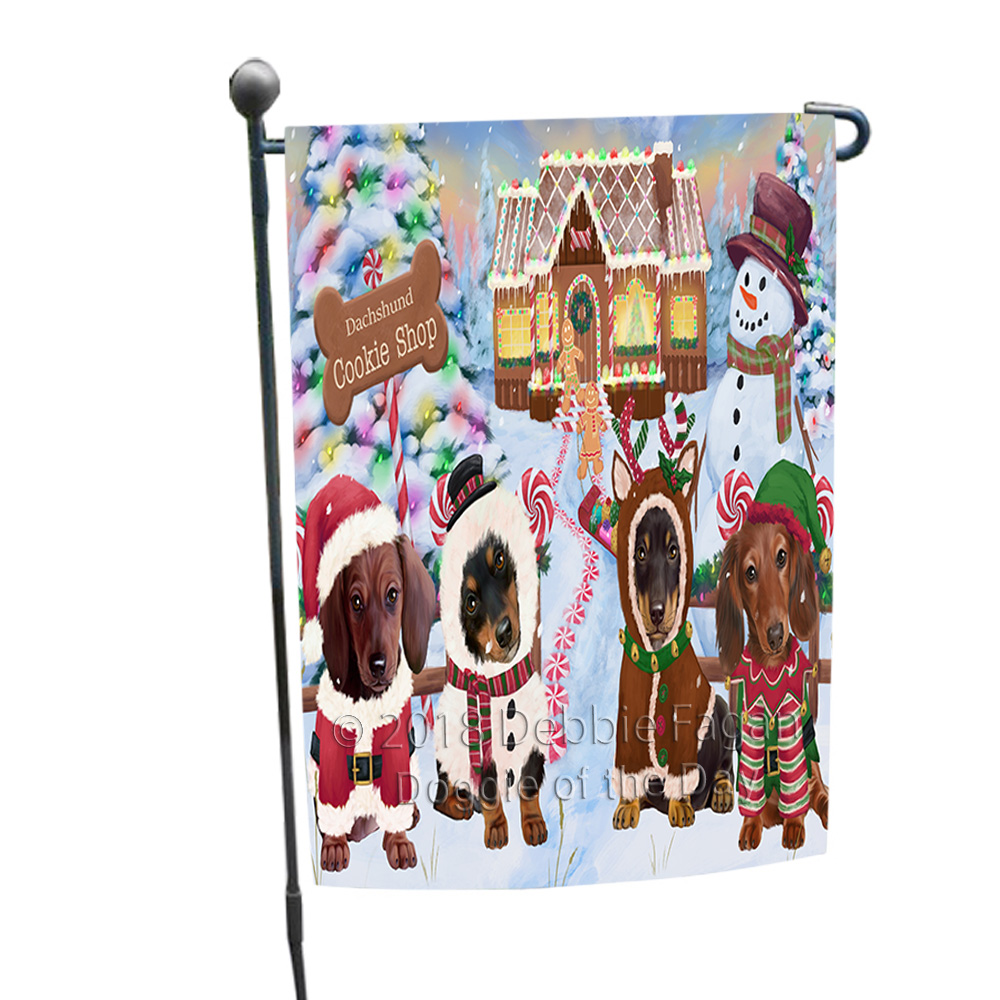 Dachshund Dogs Garden Flag Personalized Double Sided Christmas Many ...