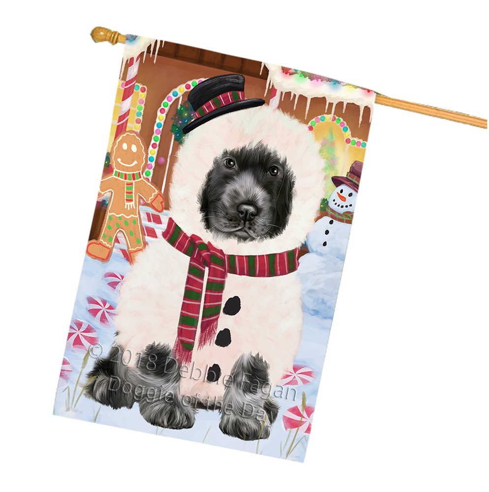 Cocker Spaniel Dog House Flag Christmas Double Sided 28"x40" Many ...