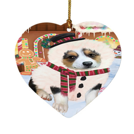 Gingerbread Snowman Dog Cat Pet Photo Heart Christmas Tree Ornament ...