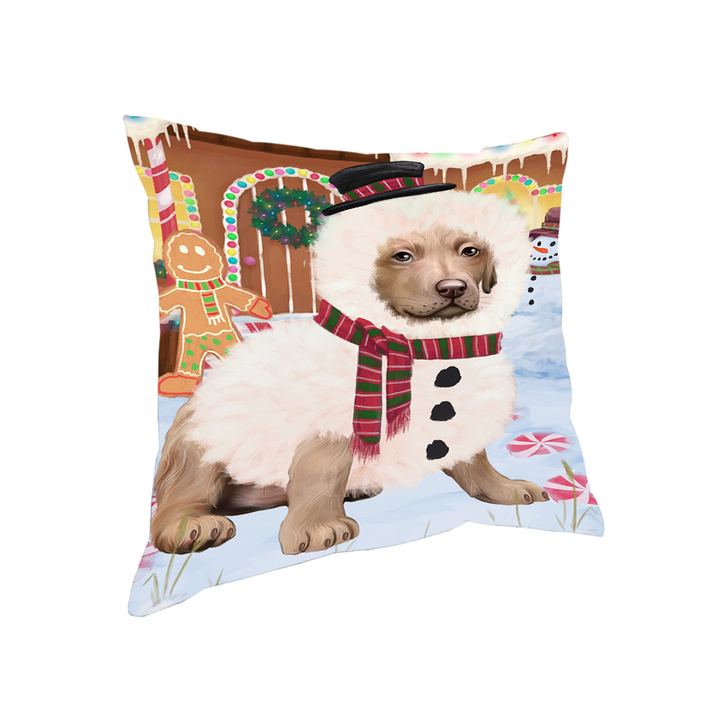 Christmas Gingerbread Snowman Dog Cat Pet Photo Throw Decorative Pillow ...