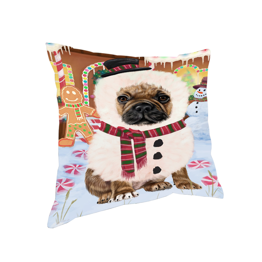 Christmas Gingerbread Snowman Dog Cat Pet Photo Throw Decorative Pillow ...