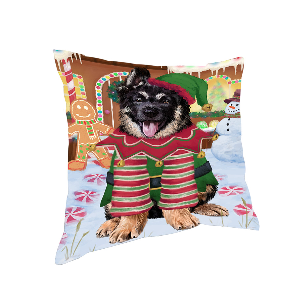 Christmas Gingerbread Elf Dog Cat Pet Photo Throw Decorative Travel ...