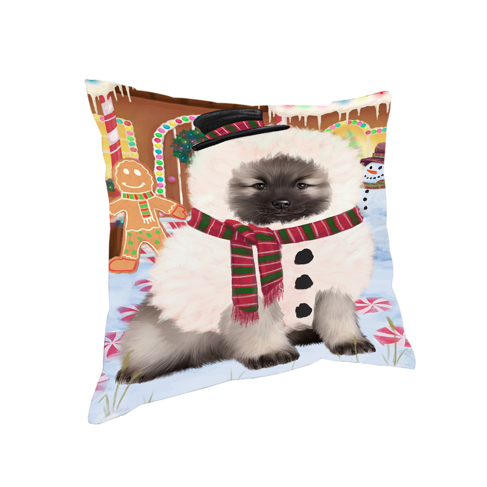 Christmas Gingerbread Snowman Dog Cat Pet Photo Throw Decorative Pillow ...