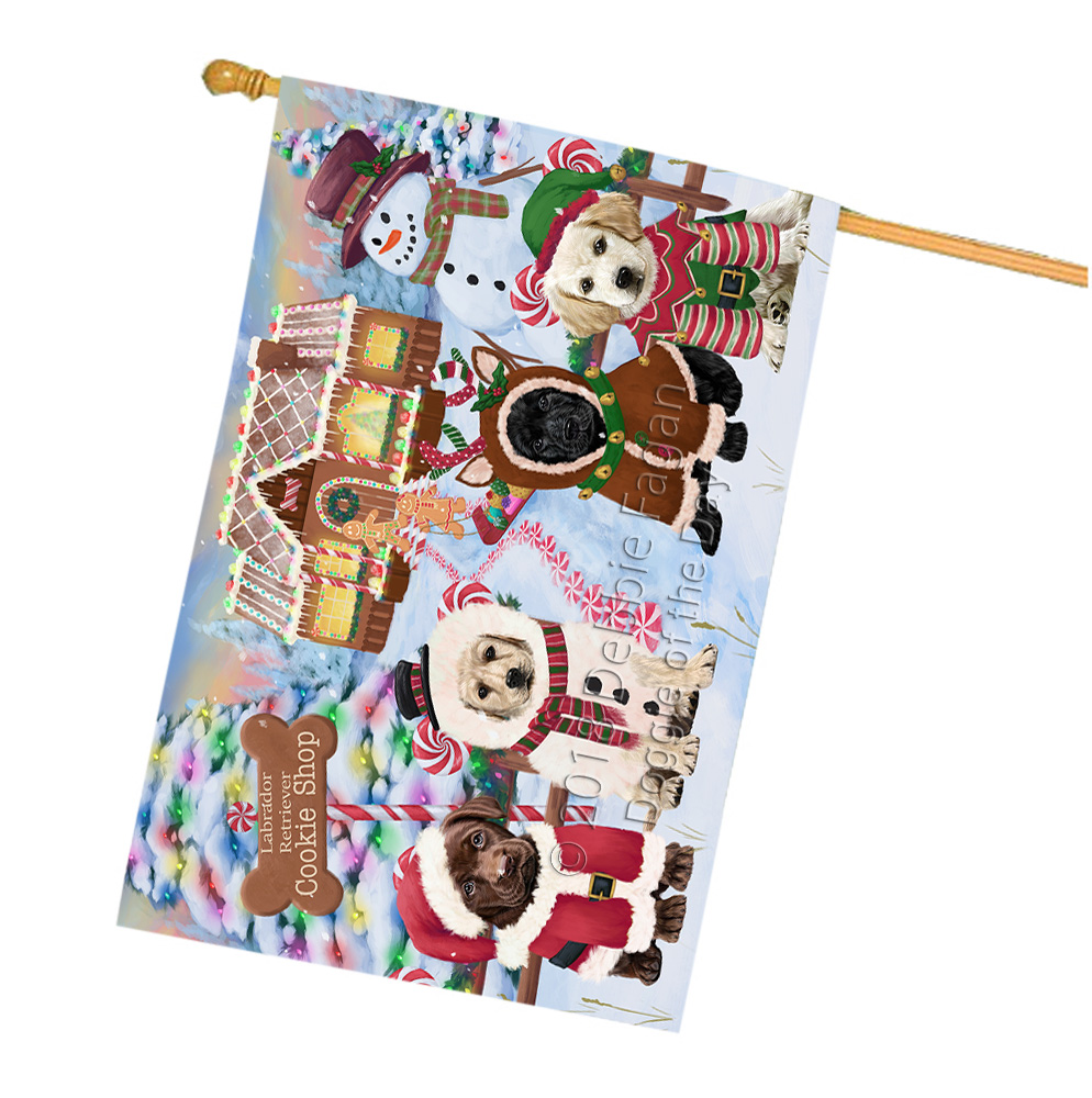 Labrador Dog House Flag Christmas Double Sided 28"x40" Many Designs NWT ...