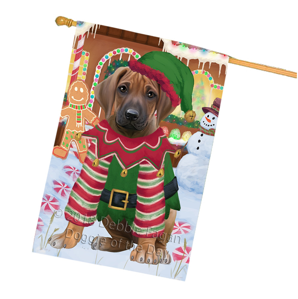 Rhodesian Ridgeback Dog House Flag Christmas Double Sided 28"x40" NWT ...