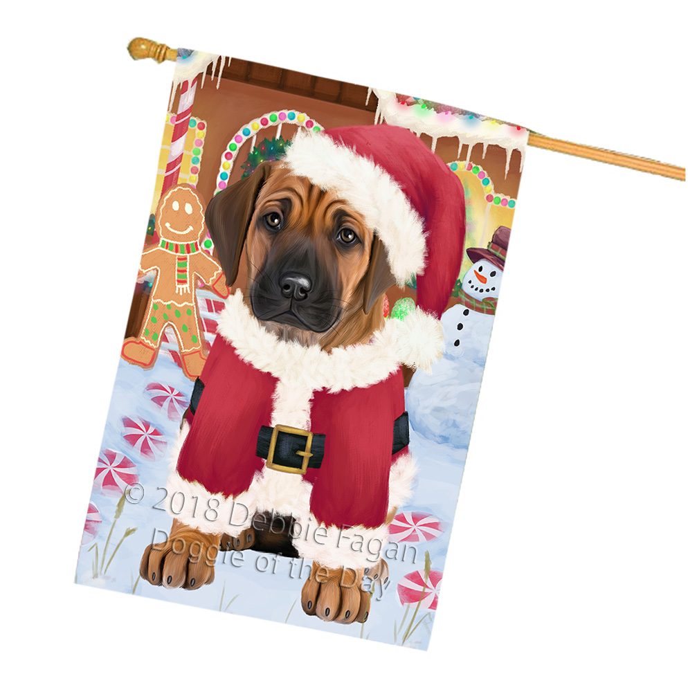 Rhodesian Ridgeback Dog House Flag Christmas Double Sided 28"x40" NWT ...