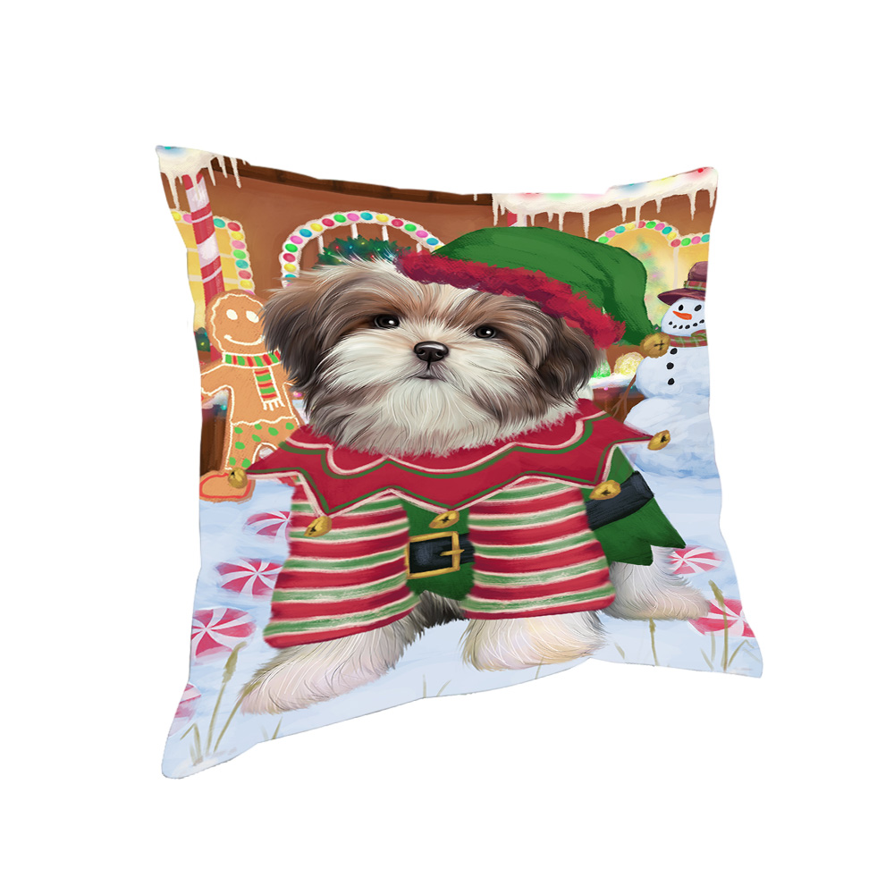 Christmas Gingerbread Elf Dog Cat Pet Photo Throw Decorative Travel ...