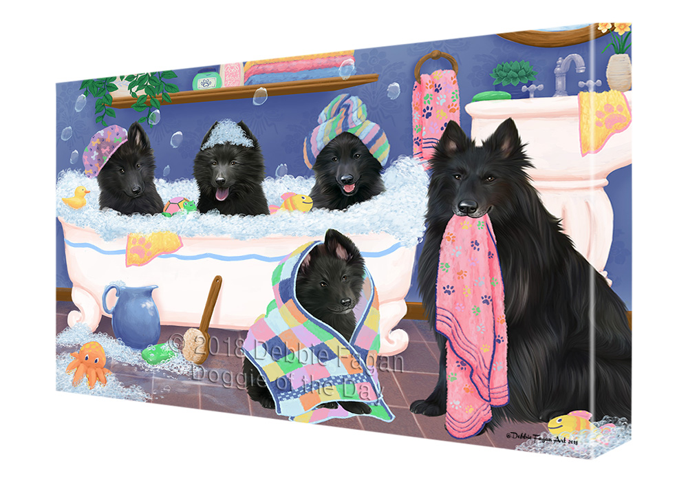 Rub a Dub Dog Cat in a Tub Canvas Wall Art, Pet Photo Lovers Gift Home ...